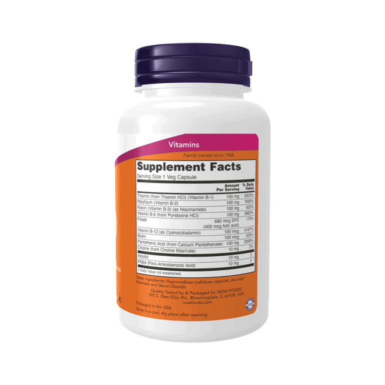 Vitamina B100 100 Cápsulas Now Foods - Peixe Verde