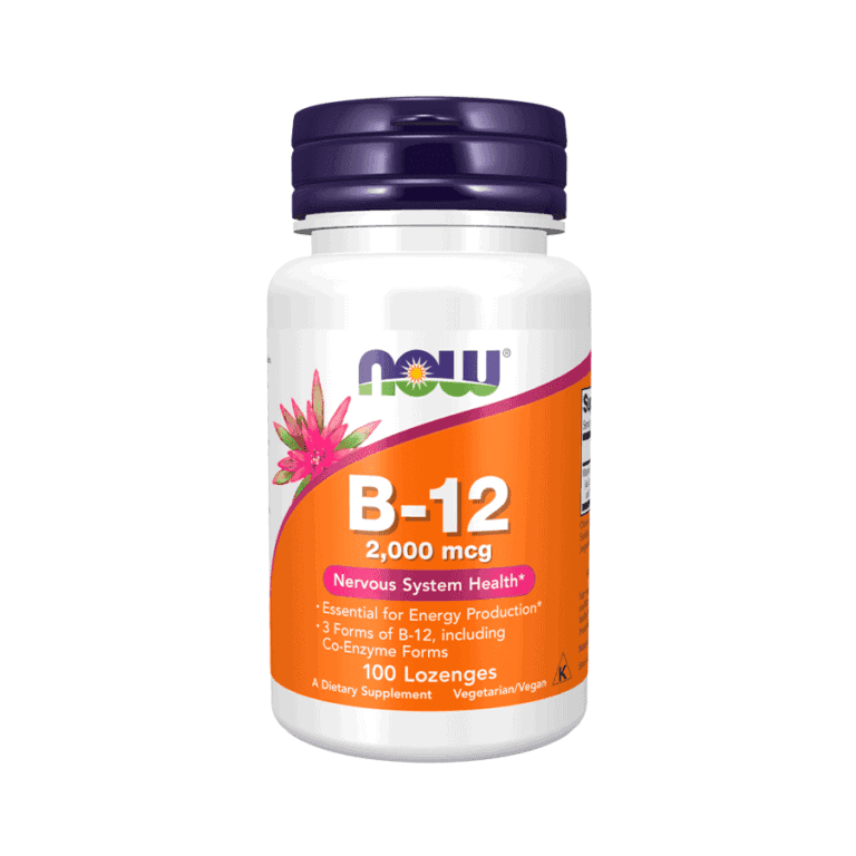 Vitamina B12 2000 mcg 100 losangos Now Foods - Peixe Verde
