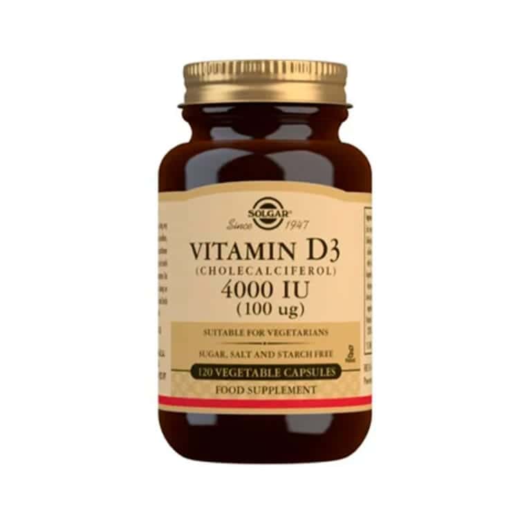 Vitamina D3 4000UI Cholecalciferol 100mcg 120 Cápsulas Solgar - Peixe Verde