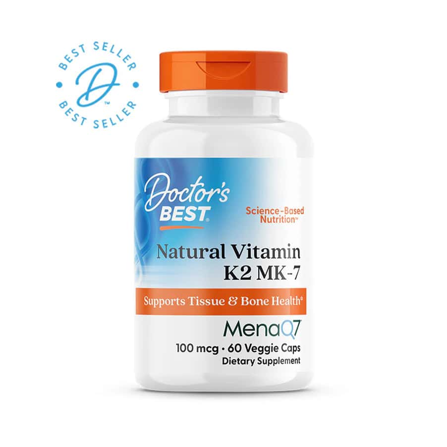 Vitamin K2 MK-7 with MenaQ7 100mcg 60 Cápsulas Doctor's Best - Peixe Verde