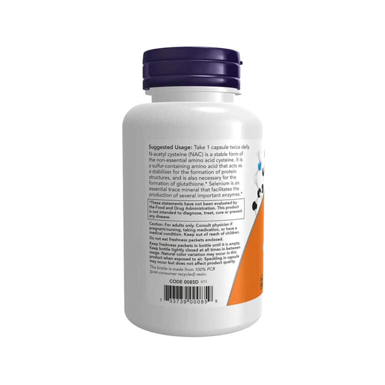 NAC 600mg 250 Cápsulas Now Foods - Peixe Verde